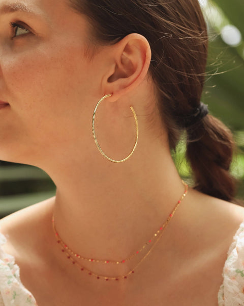 Twisted Large Gold Hoops – Chic Streets