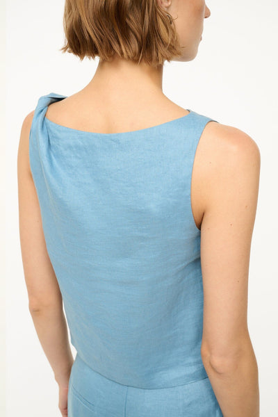 Boa Linen Top ~ Slate Blue – Chic Streets