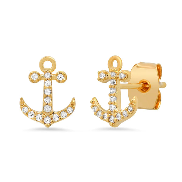 Pave Anchor Stud – Chic Streets